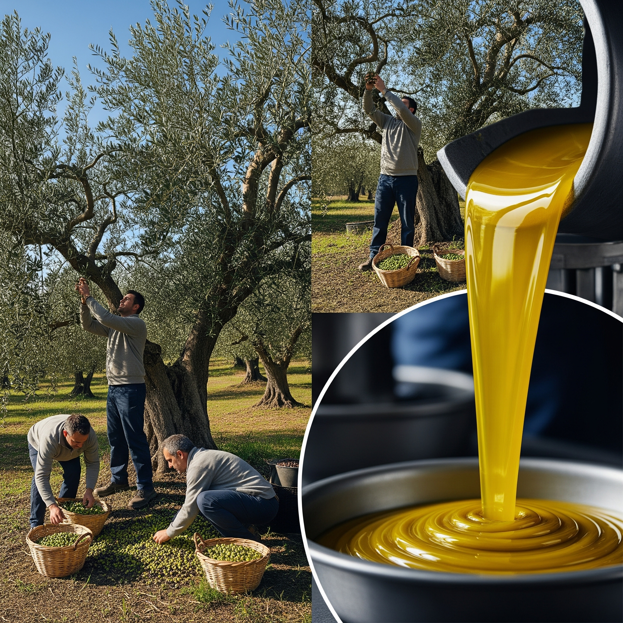 Produzione olio di oliva: fasi, macchine e guida all'EVO